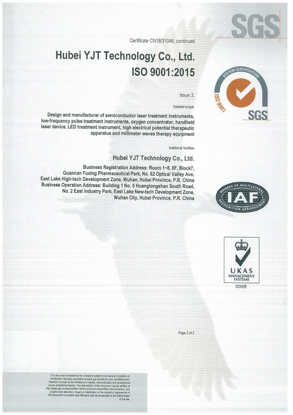 Certificates - YJT Medical