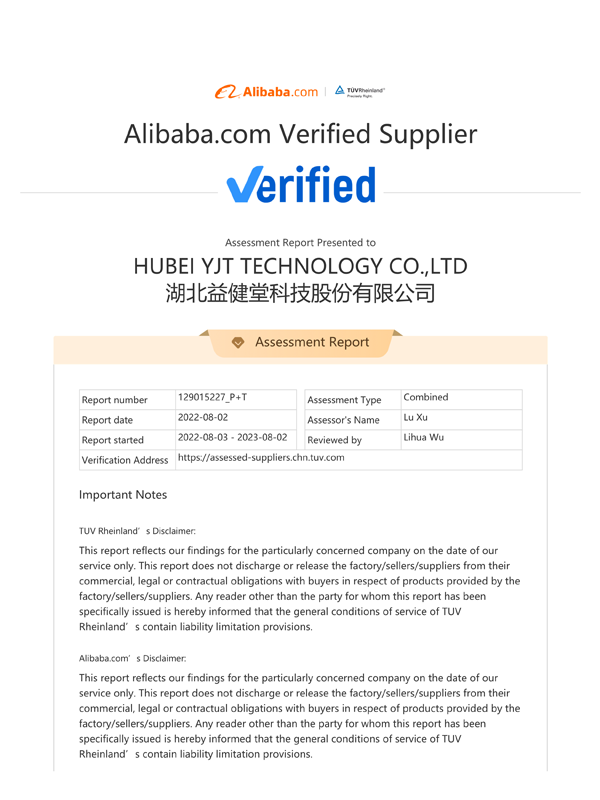 Certificates - YJT Medical